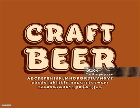 3d 알파벳 문자 숫자 및 기호와 벡터 세련된 기호 공예 맥주 0명에 대한 스톡 벡터 아트 및 기타 이미지 0명 Ale 개념 Istock