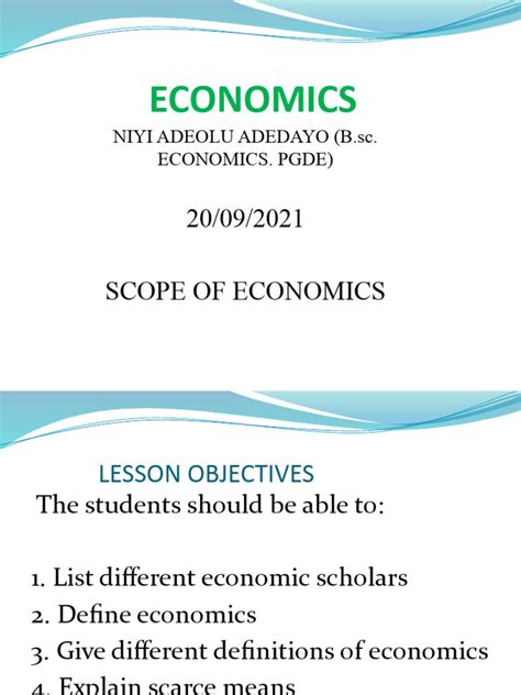 Scope Of Economics Pdf Economics Macroeconomics