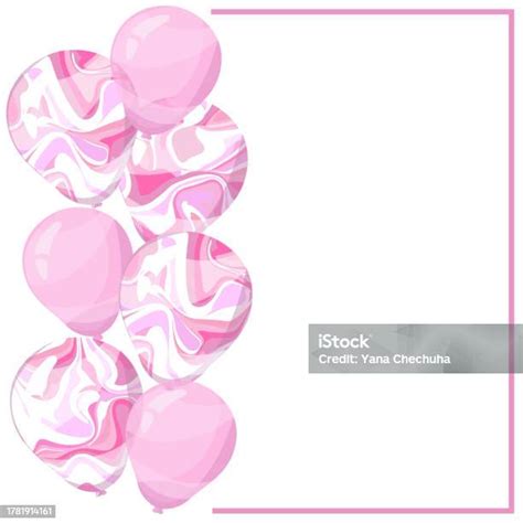 차돌박이 텍스처 풍선입니다 카드 파티 디자인 전단지 포스터 장식 배너 웹 광고에 대 한 벡터 일러스트 레이 션 개념에 대한 스톡