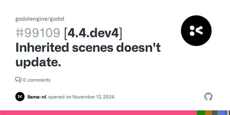 [4 4 dev4] inherited scenes doesn t update · issue 99109