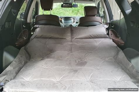 자동차 에어매트 싼타페 에어매트로 메이튼 레드와일드 에어자충매트 장착 차박에어매트 네이버 블로그