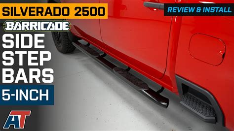 2020 2025 Silverado 2500 Barricade 5 Inch Oval Bent End Side Step Bars