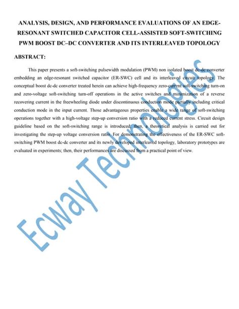 Analysis Design And Performance Evaluations Of An Edge Resonant Switched Capacitor Doc