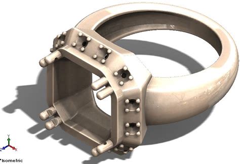 3d Cluster Ring Model Turbosquid 2165295