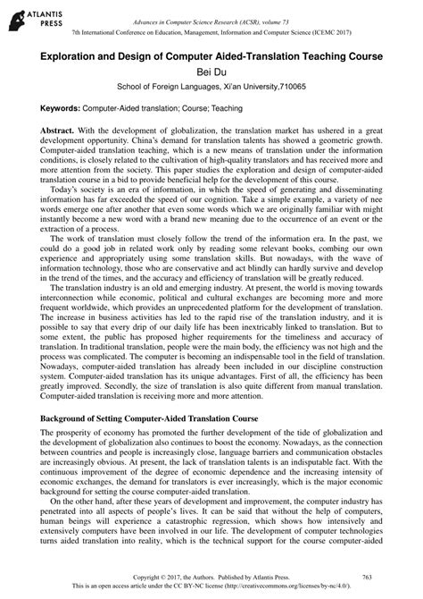 Pdf Exploration And Design Of Computer Aided Translation Teaching Course