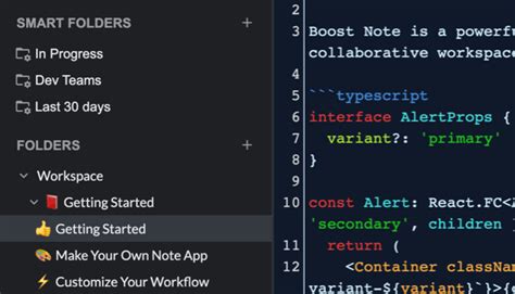 Folder Structure Boost Note