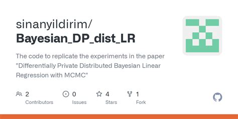 github sinanyildirim bayesian dp dist lr the code to replicate the experiments in the paper