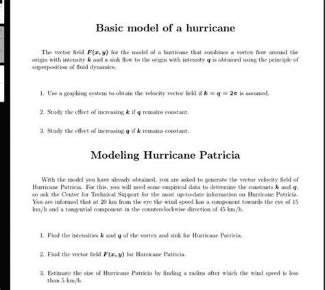 Solved We Are Working On Creating A Vector Field For A Hurricane We Are Told That In Order To