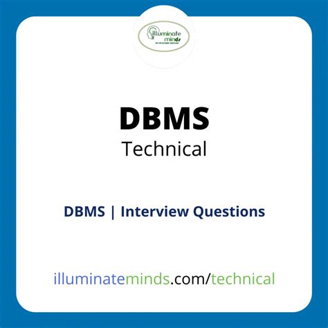 Dbms Interview Questions Illuminate Minds