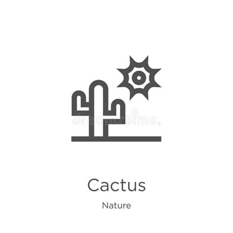 Cactus Icon Vector From Nature Collection Thin Line Cactus Outline Icon Vector Illustration
