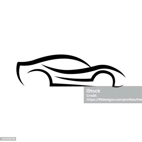 자동 자동차 로고 아이콘 벡터 일러스트레이션 템플릿입니다 모던 스포츠 카 벡터 로고 아이콘 실루엣 디자인 자동차 수리 딜러 차고 및 서비스에 대한 자동차 로고 벡터 그림
