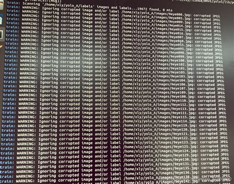 Yolov5训练时出现warning Ignoring Corrupted Image Andor Labelyolo扫描图片好多