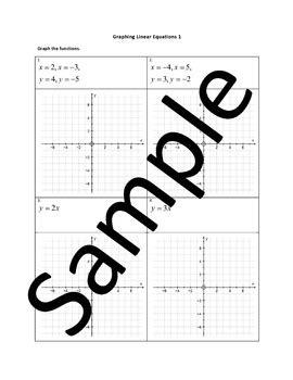 Graphing Linear Equations By Math World TPT
