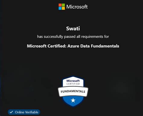 Microsoft Azure Dp900 Datafundamentals Dataanalytics Professionalgrowth Swati T