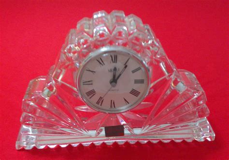 Mikasa Ashley Crystal Mantle Clock Germany Etsy