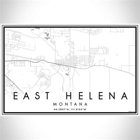 East Helena Montana Map Print In Classic — Jace Maps
