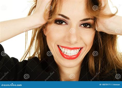 Happy Smiling Woman Face Stock Image Image 18070171