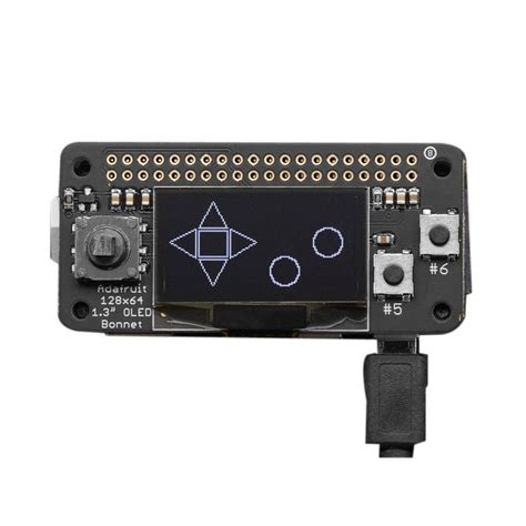 Adafruit Industries 128x64 Oled Bonnet For Raspberry Pi Micro Center