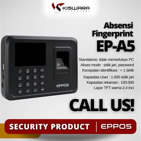 Jual Termurah Mesin Absensi Fingerprint Sidik Jari Eppos Ep A