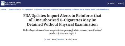 2firsts Fda Strengthens Import Alerts To Address Unauthorized E