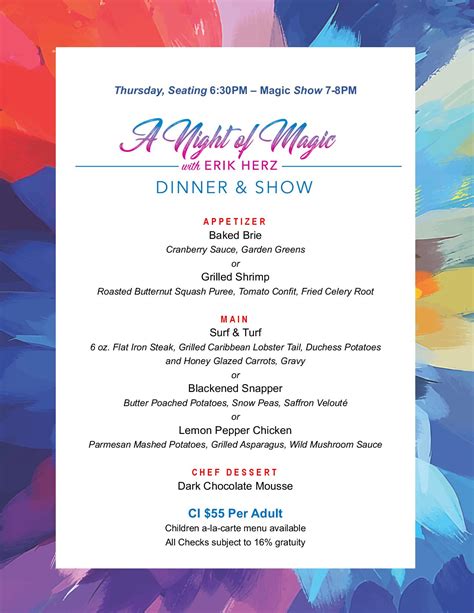 A Night Of Magic And Dinner Show Tides Restaurant Wyndham Reef East