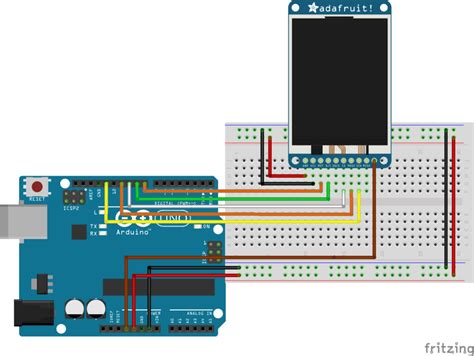 Using The St7735 18 Color Tft Display With Arduino Electronics Lab