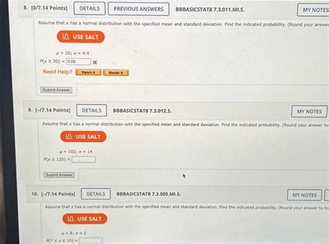 Solved 8 0 7 14 Points 26 O 4 4 P X 30 0 05 Chegg Com