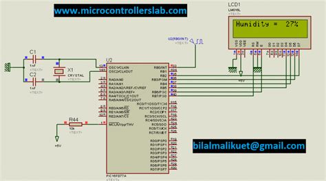 Digital Humidity Sensor With Lcd Display Using Microcontroller