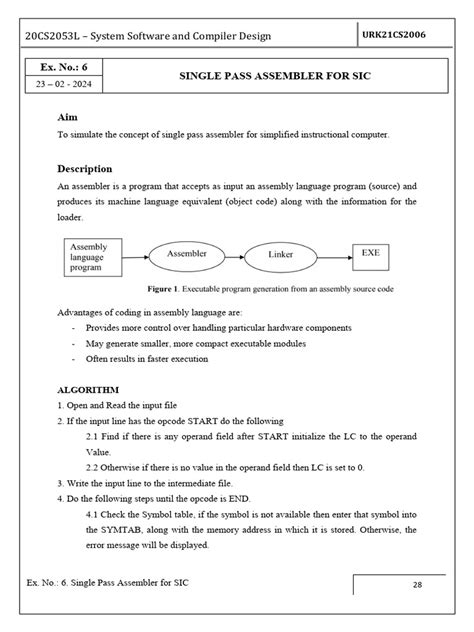 exp 6 pdf assembly language computer program
