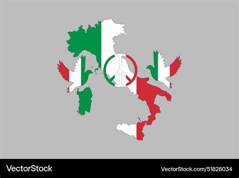 Map Of The Italy Royalty Free Vector Image Vectorstock