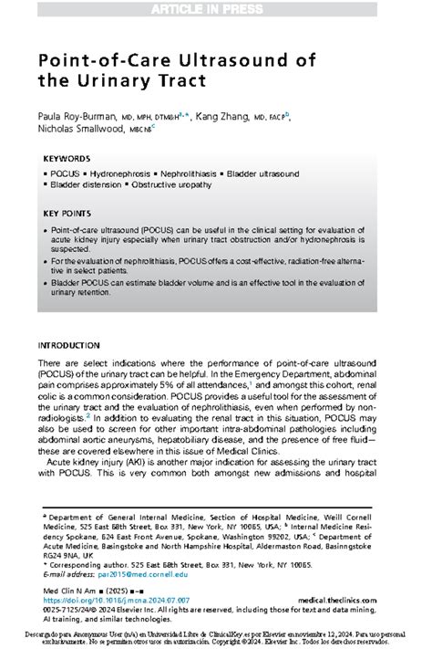 Pocus Of The Urinary Tract Key Insights And Techniques For Aki
