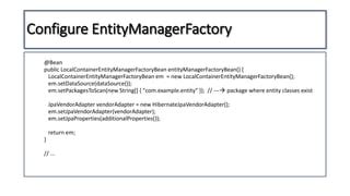 Configuring Jpa In A Spring Application PPT
