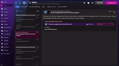 Objective Bug Rfootballmanagergames