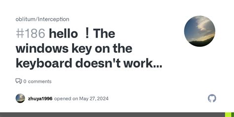 hello ！the windows key on the keyboard doesn t work why · issue 186