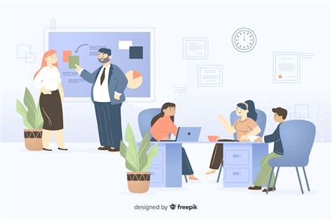 함께 일하는 동료 팩 무료 벡터