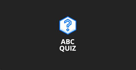 React Tutorial ABC Quiz