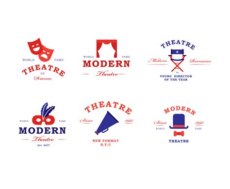 Theater Logo Design Set Vector Art And Graphics