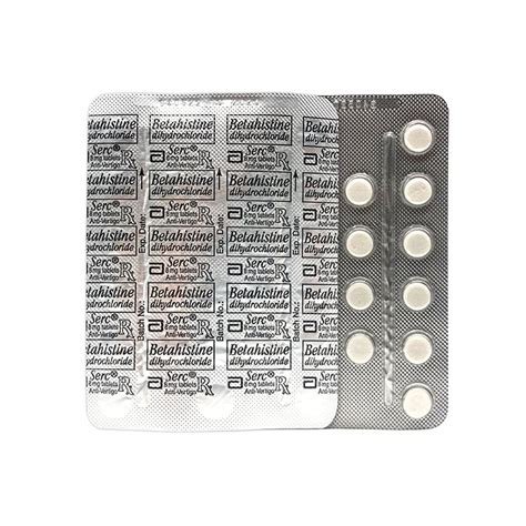 Serc Betahistine Hydrochloride 8mg Tablet 1s Price In The Philippines