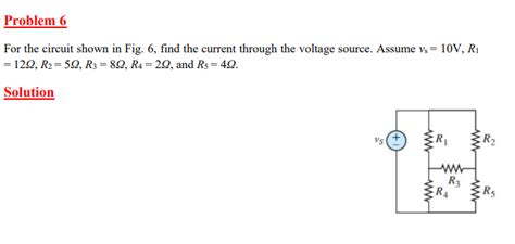 Solved Problem For The Circuit Shown In Fig Find The Chegg