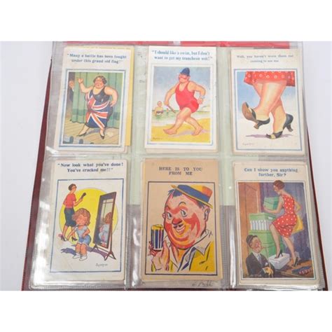 Donald Mcgill A Collection In Album X220 Of Comic Postcards All
