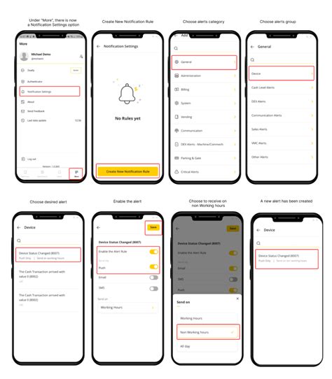Notification Settings Nayax