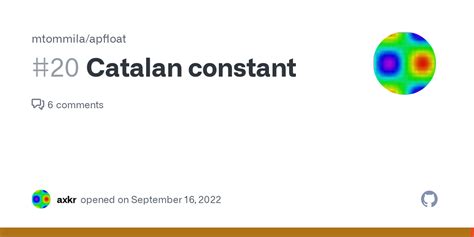 Catalan Constant · Issue 20 · Mtommilaapfloat · Github