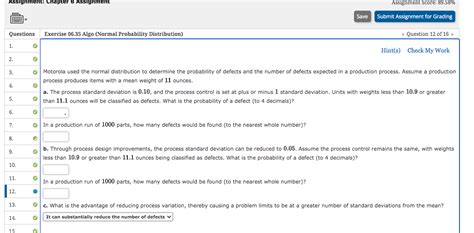 Solved Assignment Chapter 6 Assignment Assignment Score