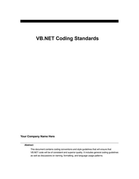 Vbnet 編碼準則 Doc