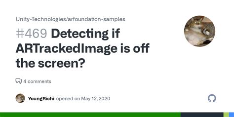Detecting If Artrackedimage Is Off The Screen Issue Unity Technologies Arfoundation
