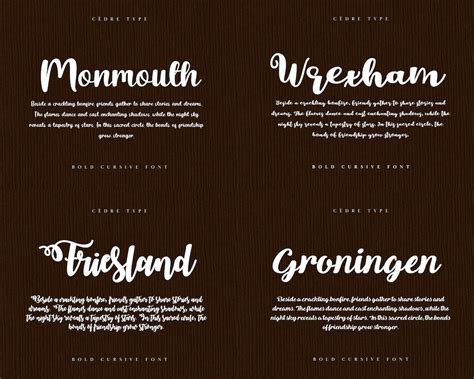 Bold Cursive Fonts Bundle 1 Bold Cursive Font Otf Signature Font Modern Calligraphy Fonts