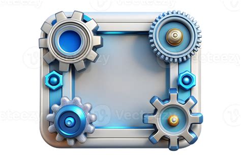 isometric ai driven automation border frame concept as a clean border