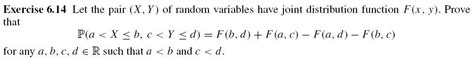 Solved Let The Pair X Y Of Random Variables Have Joint Chegg Com