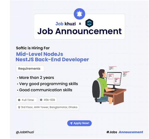On Linkedin Softic Is Looking For Mid Level Nodejsnestjs Back End Developer Type
