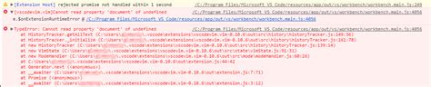 Error On Startup Cannot Read Property Document Of Undefined And